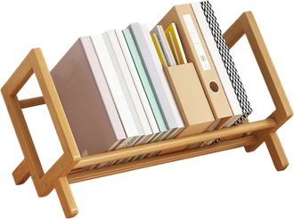 Generic Schreibtisch-B&uuml;cherregal - Schreibtisch-B&uuml;cherregal Schreibtisch mit dekorativer Ablage | B&uuml;cherregal Organizer f&uuml;r Tisch neigbar, kleines B&uuml;cherregal