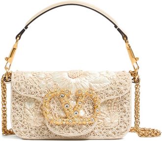 Valentino Garavani Small Loc&ograve; Embroidered Shoulder Bag