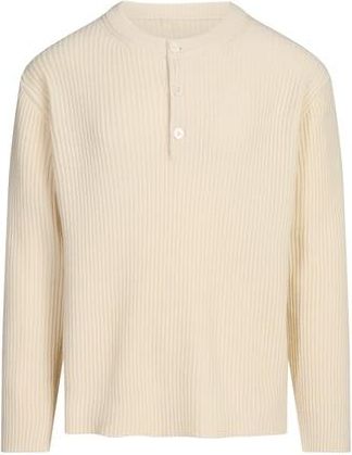 Saison 1865 Pull ample boutonn&eacute; en laine