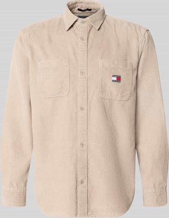Tommy Jeans Regular Fit Cordhemd mit Logo-Patch