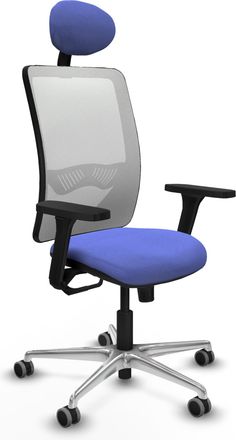 Piqueras y Crespo Drehstuhl f&uuml;r den Schreibtisch Zulema mit 3D-Armlehnen, h&ouml;henverstellbarer Lendenwirbelst&uuml;tze und festem Kopfteil, ausgestattet mit 3 Positionen und S