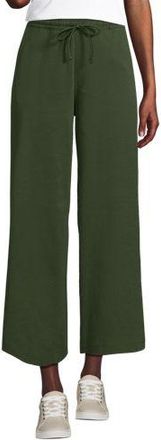 Lands End 7/8-Hose SPORT KNIT mit weitem Bein, Damen, Größe:44-46 regular, Grün, Baumwolle, by Lands End