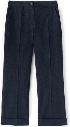 Motivi Femme, Jeans, Bleu, Taille: 42 FR Jean Cropped avec Revers