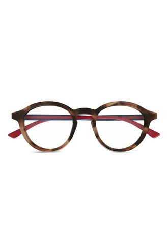 Gucci lunettes de vue à monture ronde - Marron