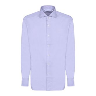 Dell'Oglio Homme, Chemises, Bleu, Taille: S Long Sleeve Shirt