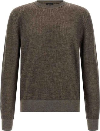 Brioni Pull Col Rond - Marron