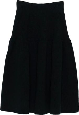 Dries Van Noten Femme, Jupes, Noir, Taille: 38 FR Gonna ampia in maglia