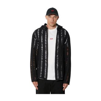 424 Cardigan aus Schurwolle - - Knitwear - Herren - Schwarzk - L