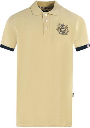 Aquascutum Branded Kragen Beige Poloshirt