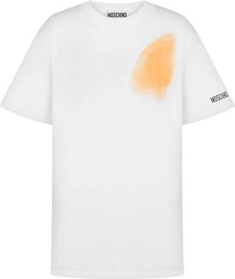 Moschino unisex, Tops, Blanc, Taille: S Cotton Jersey T-Shirt Archive
