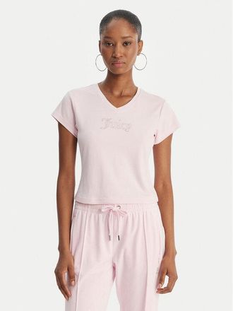 Juicy Couture T-Shirt Capped JCWCT126318 Rosa Slim Fit