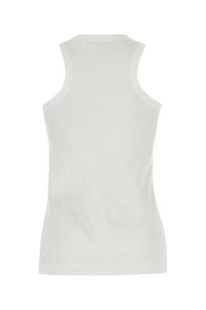 Stella McCartney Womens White Cotton Tank Top&acirc; Purewhite Exterior: Maglie Sweater