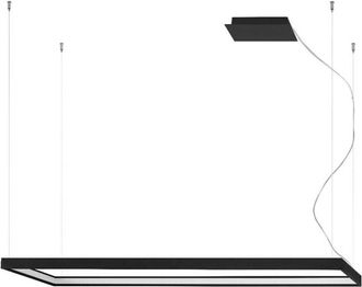 GreenIce H&auml;ngeleuchte Pendellampe Esszimmerleuchte led Rahmen Alu schwarz Flurleuchte