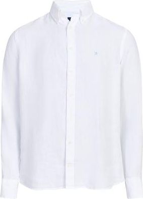 Hackett Chemise droite col am&eacute;ricain en lin