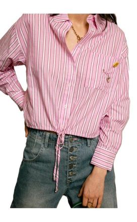 Freeman T. Porter Langarmbluse Cha Stripe Bluse - Hemdbluse - Langarmbluse gestreift - Bluse Damen