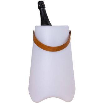 House Nordic Lampe led seau &agrave; champagne 25x25x37,5 cm blanc