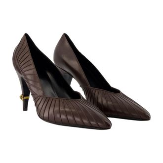 Versace Womens T.90 Pump Brown Lambskin