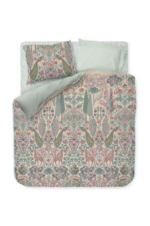 Pip Studio PIP Studio Perkal-Bettwäsche-Garnitur Pavoni Farbe Off-White Größe 200x200