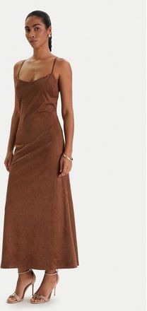 Bardot Bardot Kleid aus Kunstleder Nadira 59194DB3 Braun Slim Fit