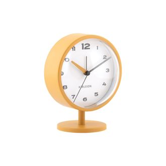 Karlsson Wecker Brisk Dome - ockerfarben - 6.5x11x13.8cm - Rund - Eisen - Wecker für Schlafzimmer Weihnachtsdekoration - Geschenk für sie