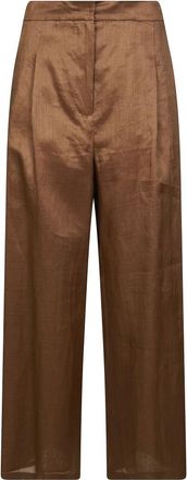 Max Mara Femme, Pantalons, Brun, Taille: 40 FR Msttartufo Pantalone Ramie