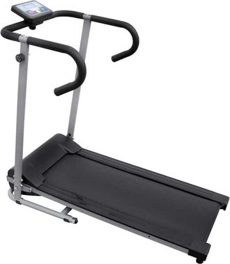 vidaXL Elektrisches Laufband 100x35 cm Schwarz und Silber vidaXL