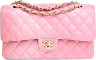 Chanel sac porté épaule Double Flap médium (2021-2025) - Rose