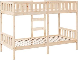 vidaXL Etagenbett 90x190 cm Massivholz Kiefer Vidaxl