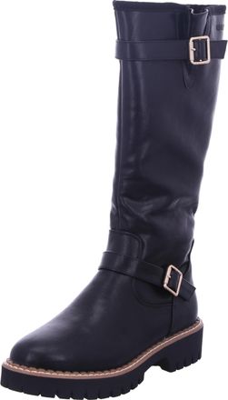 s.Oliver Damen Warmfutter Langschaftstiefel, schwarz (BLACK NAPPA), 38