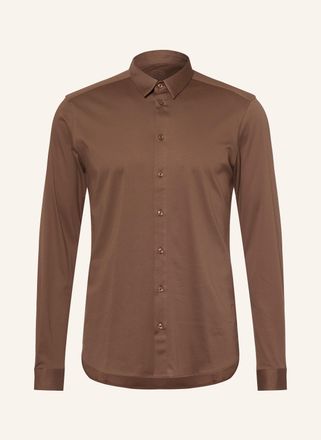 Mos Mosh Mos Mosh Gallery Jerseyhemd Marco Extra Slim Fit braun