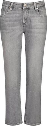 7 For All Mankind Jean cropped d&eacute;lav&eacute; en coton m&eacute;lang&eacute;