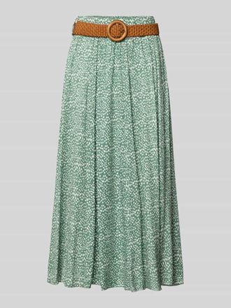 Apricot Midirock aus Viskose mit G&uuml;rtel