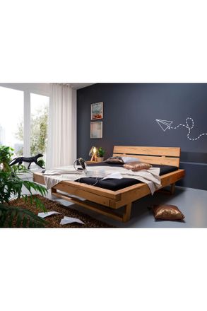 Livetastic Balkenbett, Kiefer, Holz, Kiefer, massiv, 140x200 cm, Schlafzimmer, Betten, Einzelbetten