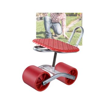 Generic Rollbarer Arbeitssitz Mit Verstellbarem 360&deg;-Drehsitz Und 2 R&auml;dern, Gartenwagen/Roller for Den Au&szlig;enbereich, for Rasen, Hof Gartenbepflanzung(Red)