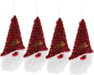 Aboofan 4 Stück Santa Weihnachtsbaum Deko Kugeln Lebendige Xmas Baubles Leicht Hängend Für Geschäft Fenster Festliche Weihnachtsdeko Christbaumkugeln