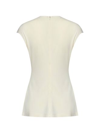 Toteme Womens Jersey Top Ivory Viscose Tops