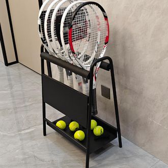 Generic Bodenstehender Tennisschl&auml;ger-Aufbewahrungsst&auml;nder, 2-stufiger Badmintonschl&auml;ger-Pr&auml;sentationsst&auml;nder Mit Schwammschutz, 80 Kg Tragf&auml;higkeit for Fitne