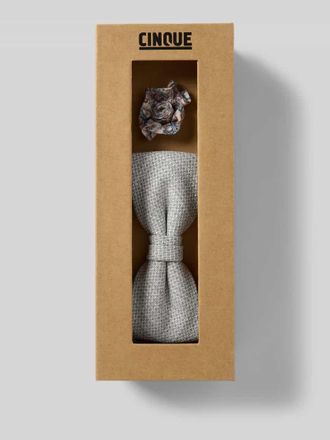 Cinque Fliege und Einstecktuch aus Leinen im Set Modell TURINO