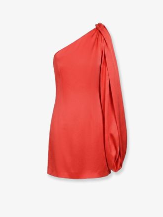 Stella McCartney Womens Mini Satin Dress Red Acetate