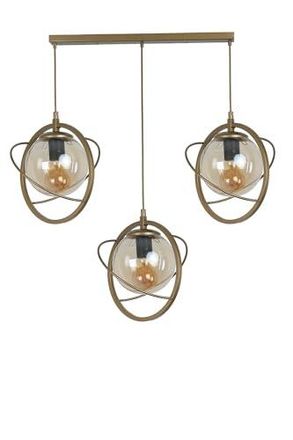 Opviq Elegant Antique Metal Chandelier, 25 cm Diameter, Adjustable Height 55-70 cm, E27 Max 40W, IP20 | Perfect for Living Room & Dining Spaces