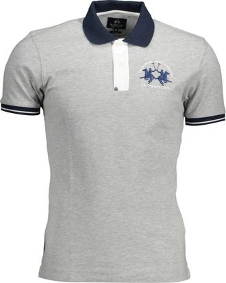 La Martina Homme, Tops, Gris, Taille: 2XL Polo Slim-fit