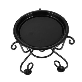 PartyKindom Schwarzer Eisen Pflanzenst&auml;nder F&uuml;r Blument&ouml;pfe Stabiler Outdoor Und Indoor Blumentopfhalter Mit Rostfreiem Schutz Vielseitiger Blumenst&auml;nder F&uuml;r Gart