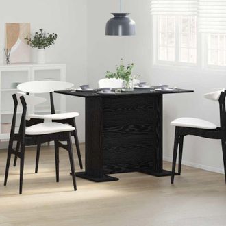 vidaXL Vidaxl - Table de salle &agrave; manger Ch&ecirc;ne noir 110 x 60 x 75 cm