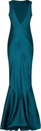Max Mara Satin Acetate Dress - Green