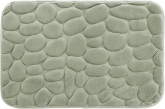 Douceur d'Int&eacute;rieur Badteppich (50 x 80 cm) Ricochet Salbei, Mikrofaser, einfarbig, Relief