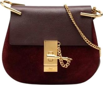 Chlo&eacute; Sac port&eacute; &eacute;paule Pre-owned Drew - Femme - Pre-owned - Rouge - Taille: ONE Size
