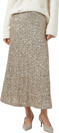 s.Oliver Langer Pailletten-Rock mit Viskosefutter