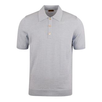 Stenströms Homme, Tops, Bleu, Taille: XL Polo en Laine Mérinos Bleu