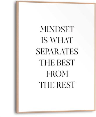 Reinders Gerahmtes Bild, Mindset, Home Office, Bilder, Wanddeko, Room Decor, MDF, Schwarz-Weiß, 40x30cm