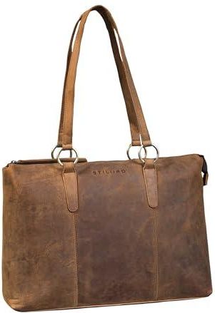 STILORD Pelin Sac a Main Femmes Cuir Sac a Main Cabas Fourre-Tout Grand Taille Sac à Bandoulière Cuir Véritable Sac Besace Shopper Sac Travail Sac Ordinateur 